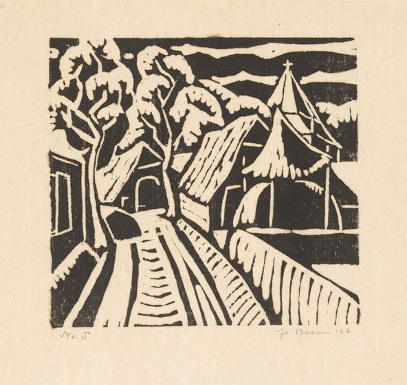 Dorpsweg - Jo Bezaan作品高清图下载 - 艺术大家